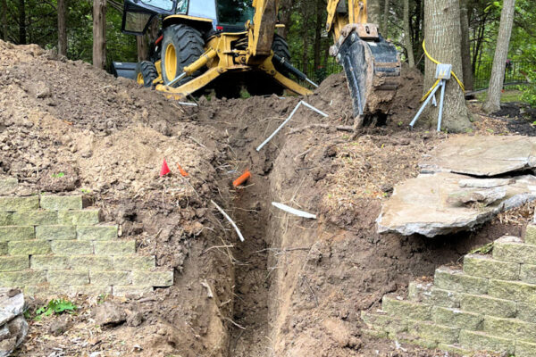 Digging Trench for Water Line Installation, Repair, or Replacement